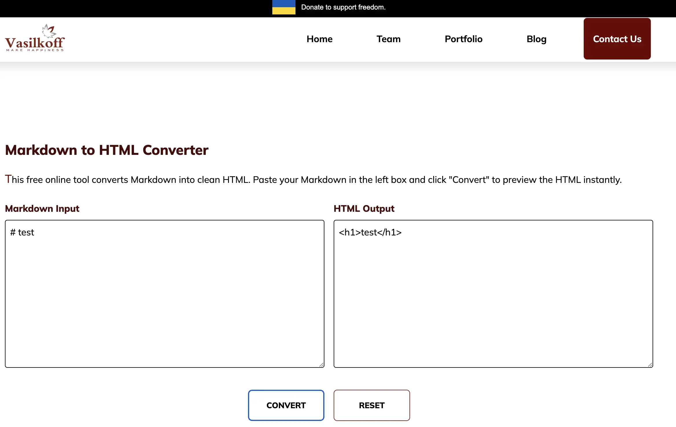 HTML to Markdown Converter - Vasilkoff