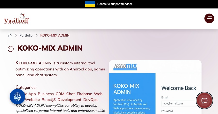 KOKO-MIX ADMIN - Vasilkoff Portfolio
